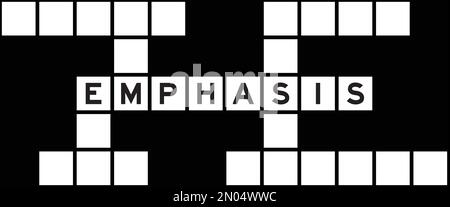 Alphabet letter in word importance on crossword puzzle background Stock ...