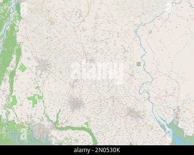 Abia, state of Nigeria. Open Street Map. Locations and names of major ...