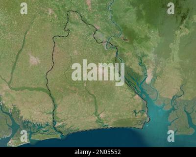 Akwa Ibom, state of Nigeria. High resolution satellite map. Locations ...