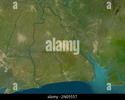 Akwa Ibom, state of Nigeria. Low resolution satellite map. Locations ...