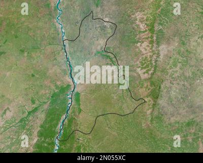 Anambra, state of Nigeria. High resolution satellite map. Corner ...