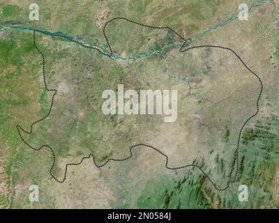 Benue, state of Nigeria. High resolution satellite map. Locations and ...