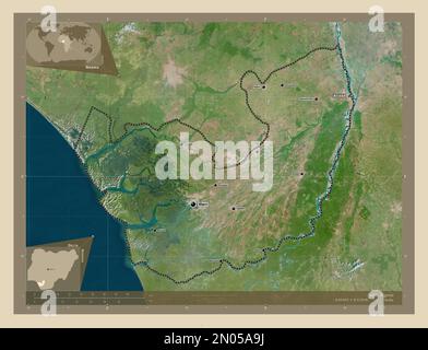 Delta, state of Nigeria. High resolution satellite map Stock Photo - Alamy