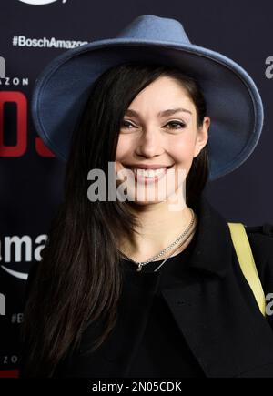 Emilia Zoryan, a cast member in "Bosch," poses at the season two ...