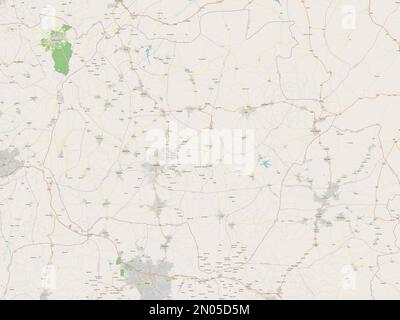 Ekiti, state of Nigeria. Open Street Map. Locations and names of major ...