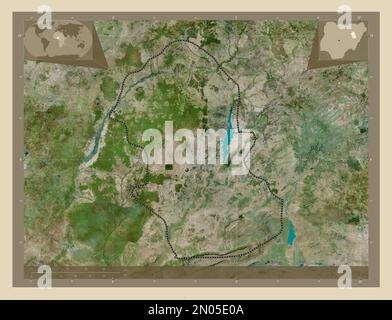 Gombe, state of Nigeria. High resolution satellite map Stock Photo - Alamy