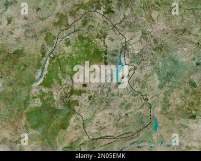 Gombe, state of Nigeria. High resolution satellite map. Locations of ...