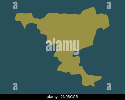 Shape of Jigawa, state of Nigeria, with its capital isolated on white ...