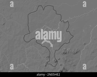 Kano, state of Nigeria. Elevation map colored in wiki style with lakes ...