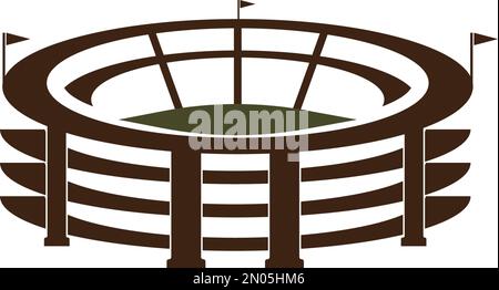 Stadium icon vector, design illustration symbol and background Stock ...