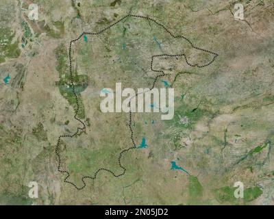 Katsina, state of Nigeria. High resolution satellite map. Locations of ...