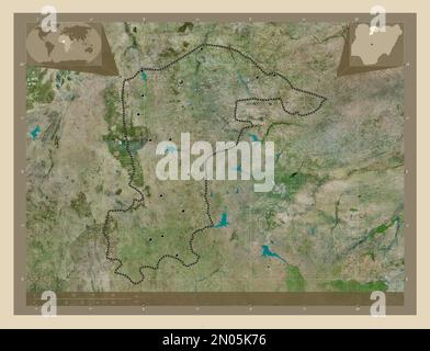 Katsina, state of Nigeria. High resolution satellite map Stock Photo ...