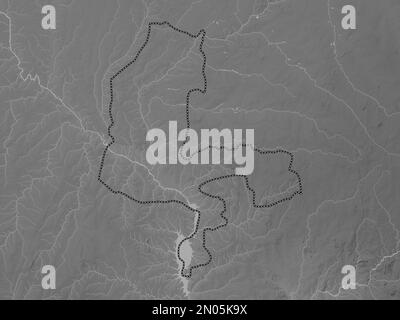 Kebbi, state of Nigeria. Elevation map colored in wiki style with lakes ...