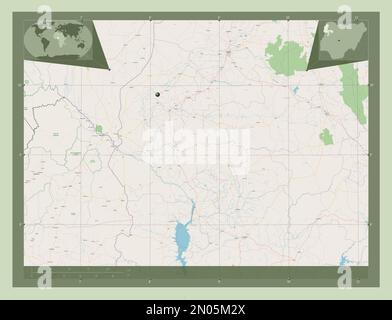 Kebbi, state of Nigeria. Open Street Map. Locations and names of major ...