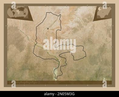 Kebbi, state of Nigeria. Low resolution satellite map Stock Photo - Alamy