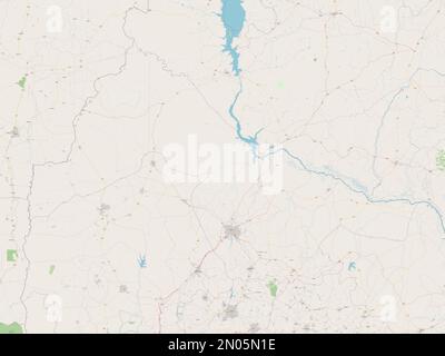 Kwara, state of Nigeria. Open Street Map. Locations of major cities of ...