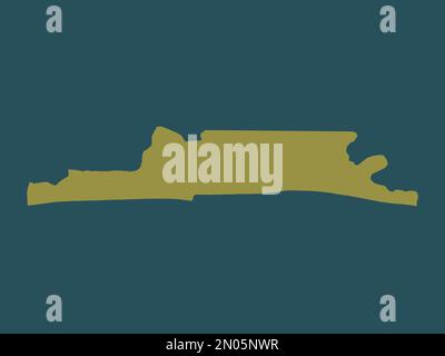 Lagos, state of Nigeria. Solid color shape. Locations and names of ...