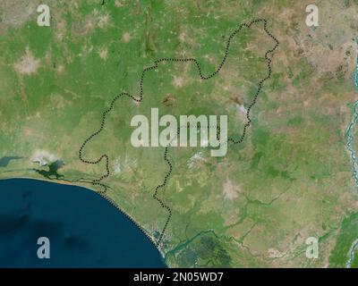 Ondo, state of Nigeria. High resolution satellite map. Locations of ...