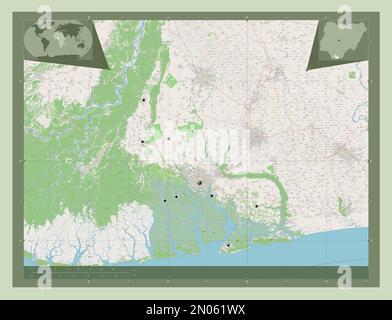 Rivers, state of Nigeria. Open Street Map Stock Photo - Alamy