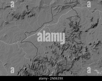 Taraba, state of Nigeria. Elevation map colored in wiki style with ...