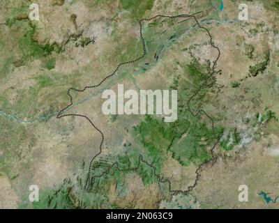 Taraba, state of Nigeria. High resolution satellite map. Locations of ...