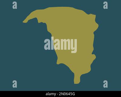 Yobe, state of Nigeria. Solid color shape. Locations and names of major ...