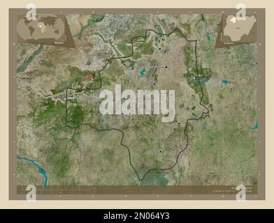 Zamfara, state of Nigeria. High resolution satellite map Stock Photo ...
