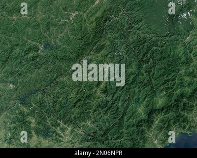 Chagang-do, province of North Korea. Low resolution satellite map ...