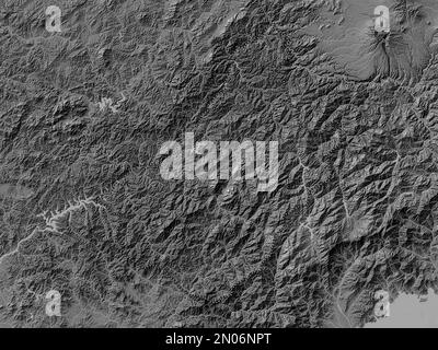 Chagang-do, province of North Korea. Elevation map colored in wiki ...