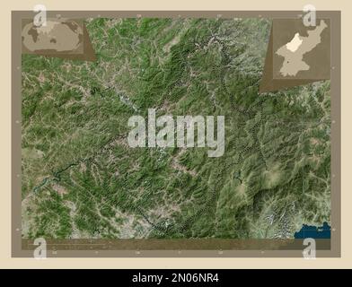 Chagang-do, province of North Korea. High resolution satellite map ...