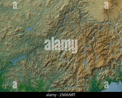 Chagang-do, province of North Korea. Elevation map colored in wiki ...