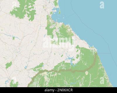 Kangwon-do, province of North Korea. Open Street Map. Locations of ...