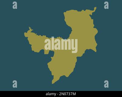 Ryanggang, province of North Korea. Solid color shape. Locations of ...