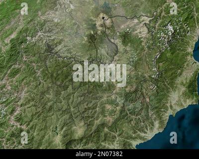 Ryanggang, province of North Korea. High resolution satellite map ...