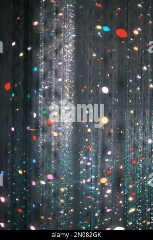 Circular light spots in installation art Stock Photo - Alamy