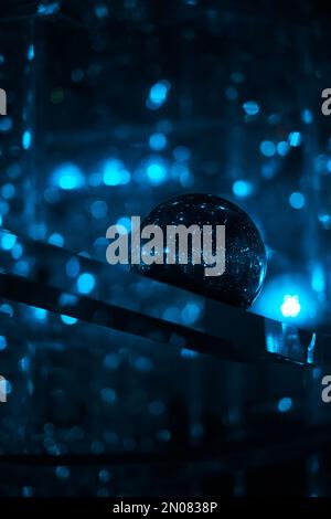 Circular light spots in installation art Stock Photo - Alamy