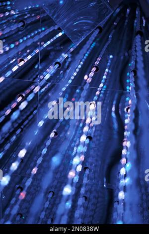 Circular light spots in installation art Stock Photo - Alamy