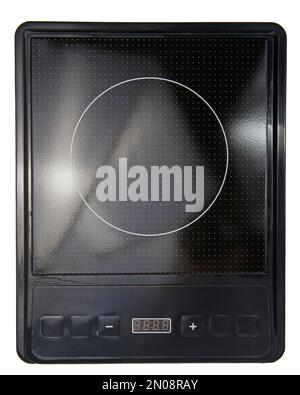 Induction cooker plate electric isolated on white background Stock ...