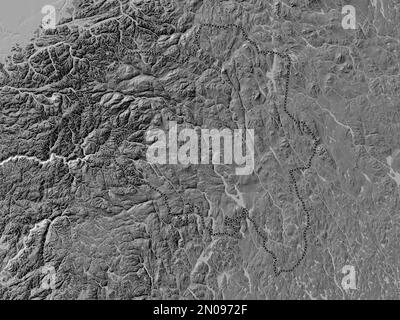 Innlandet, county of Norway. Elevation map colored in wiki style with ...