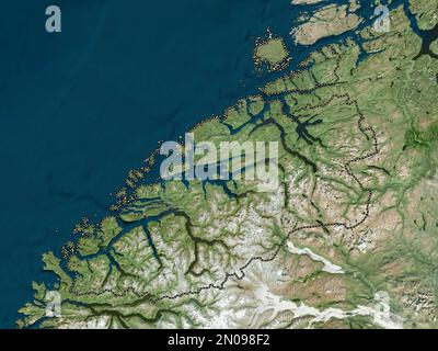 Mre og Romsdal, county of Norway. High resolution satellite map ...