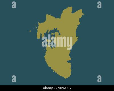 Rogaland, county of Norway. Solid color shape. Locations and names of ...
