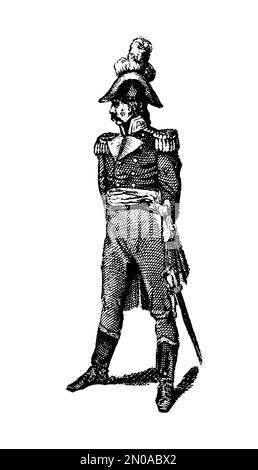 19th-century illustration depicting French artillery weapons and tools ...