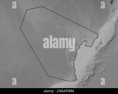 Al Wusta, region of Oman. Elevation map colored in wiki style with ...