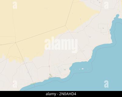 Dhofar, province of Oman. Open Street Map. Corner auxiliary location ...