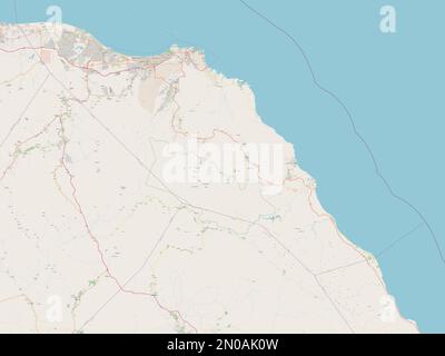 Muscat, province of Oman. Open Street Map. Locations and names of major ...