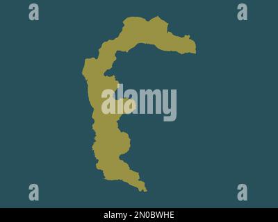 Shape of Azad Kashmir, centrally administered area of Pakistan, and its ...