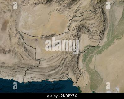Baluchistan, province of Pakistan. Low resolution satellite map ...