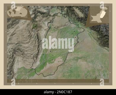 Punjab, province of Pakistan. High resolution satellite map Stock Photo ...