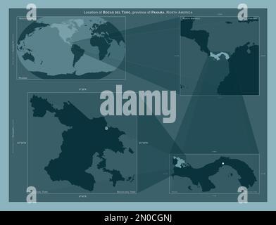 Vector map of Bocas del Toro archipelago, Panama Stock Photo - Alamy