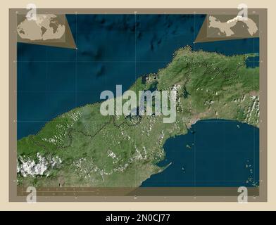 Colon, province of Panama. High resolution satellite map Stock Photo ...